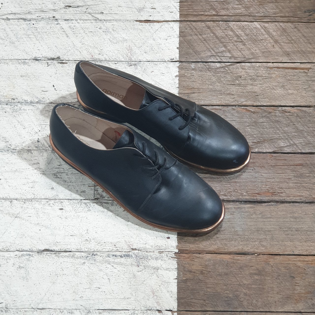 GORMAN Black Brogues Size 42 (AU 11) (s)